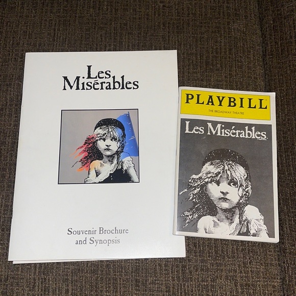 Other | Les Miserables The Broadway Theatre Playbill Souvenir Brochure And Synopsis | Poshmark